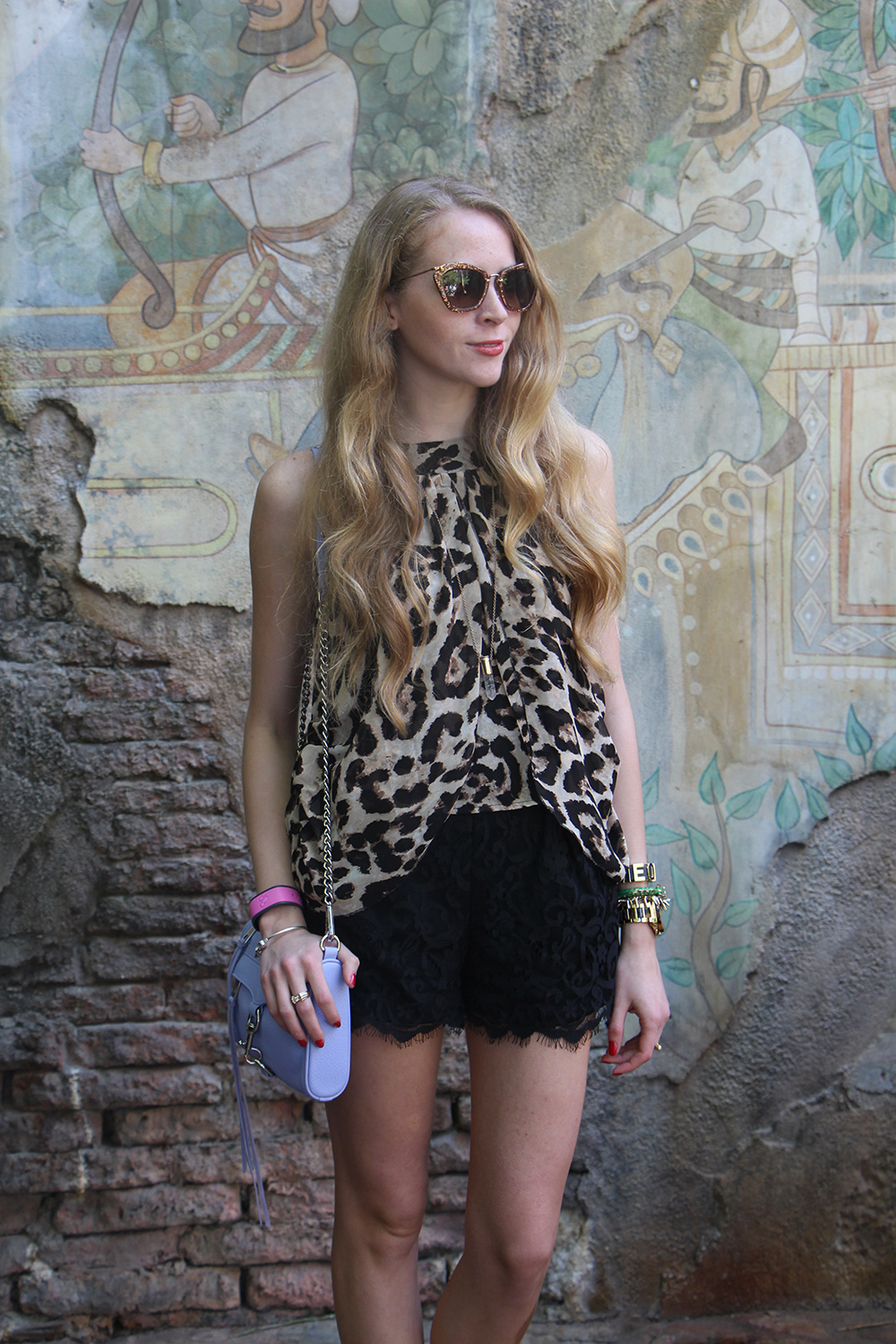 Wearing leopard at Disney's Animal Kingdom