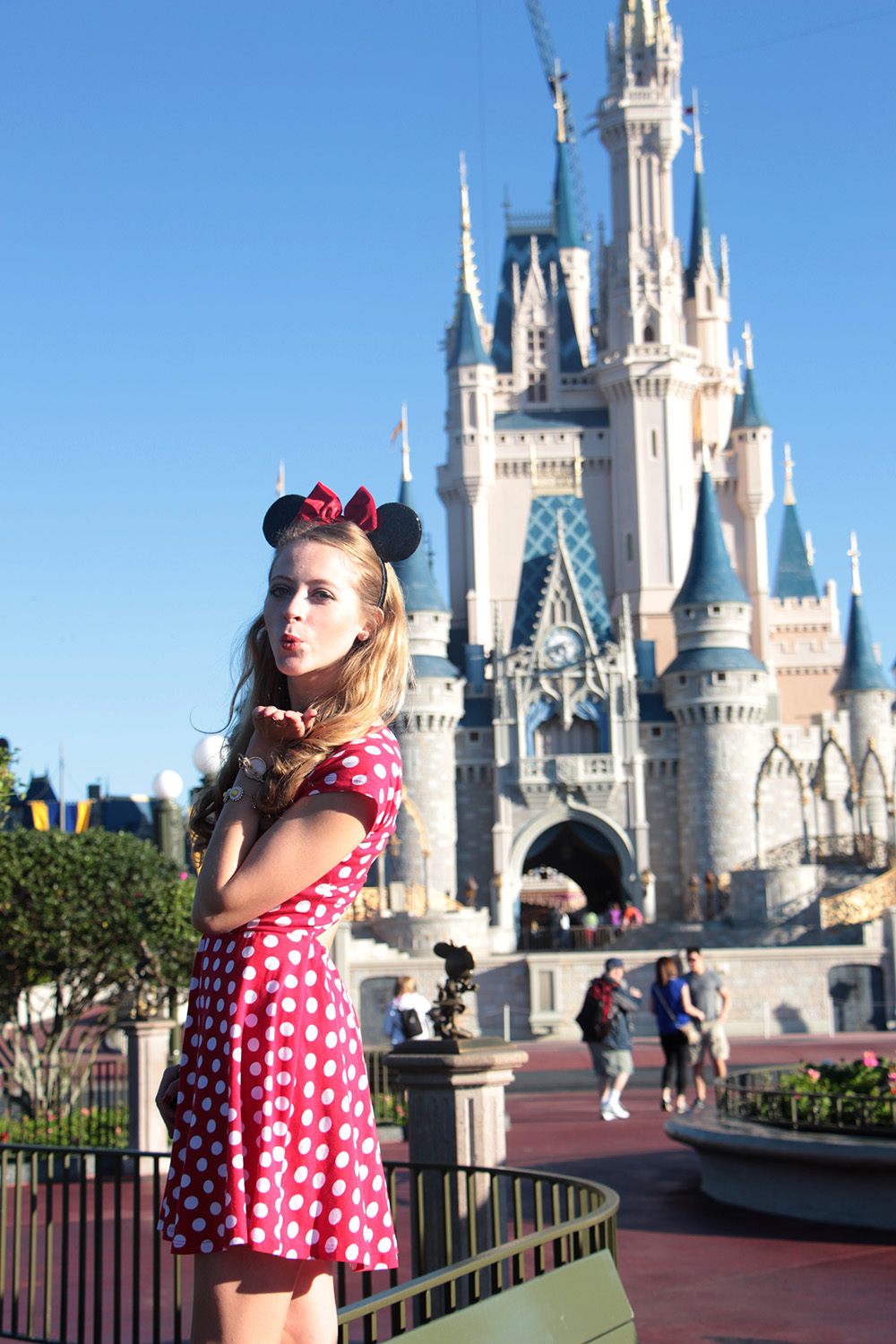 Minnie Mouse visits Magic Kingdom