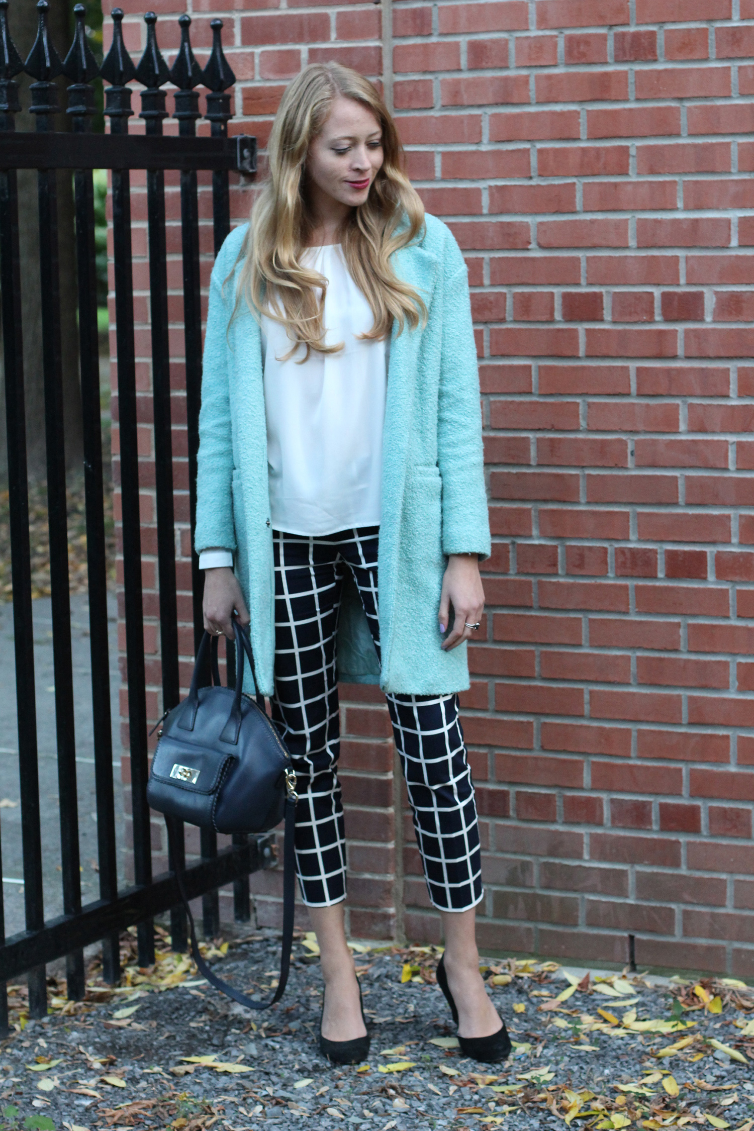 Window pane print pants - nataliastyle